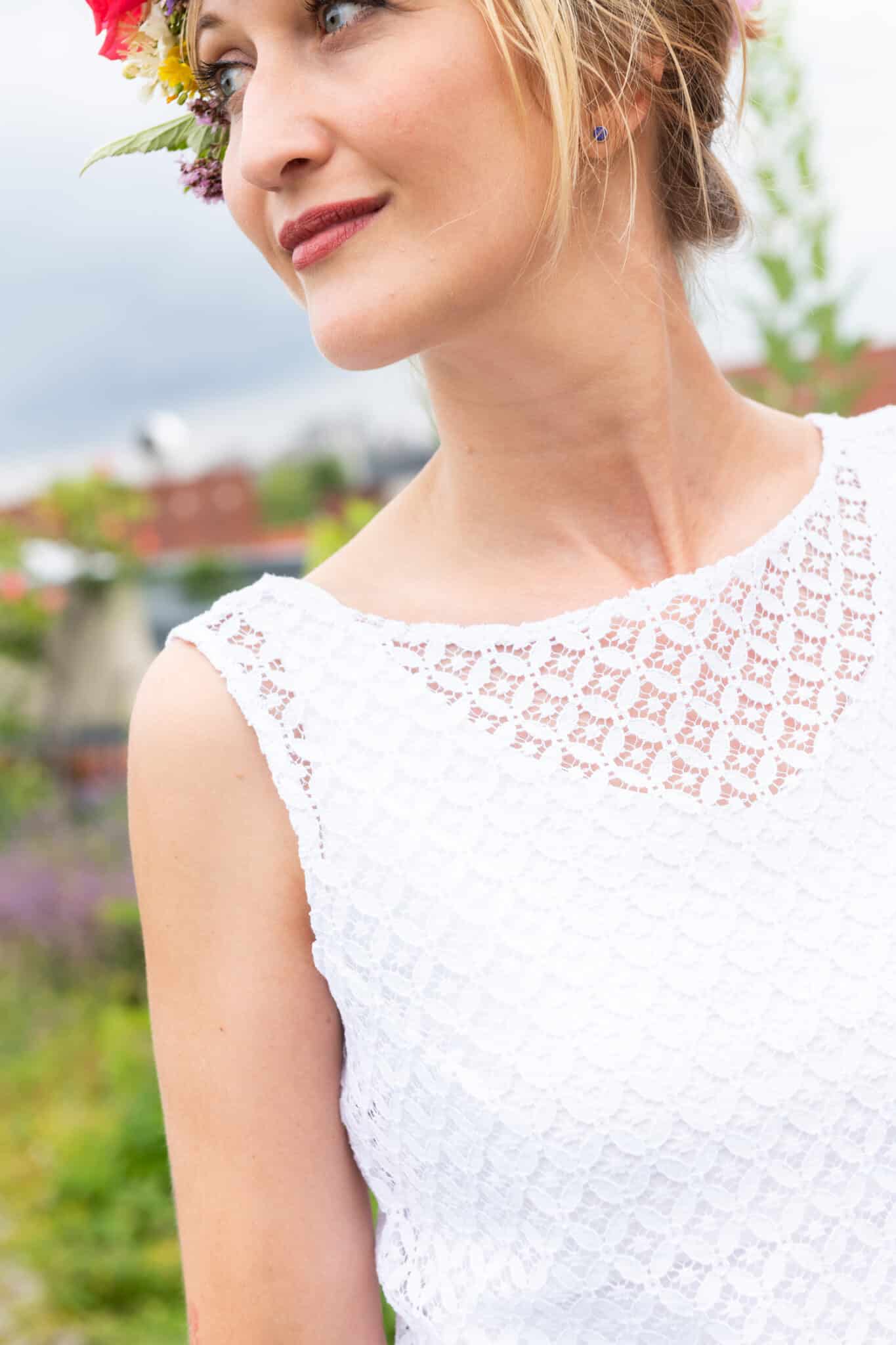 Weisses Brauttop aus Spitze - Magalie - Jekyll und Kleid